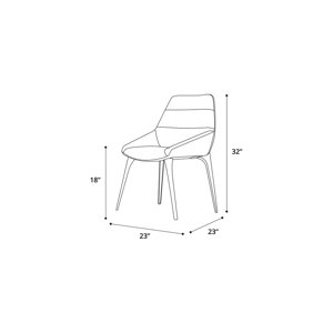 Modloft Black Rutgers Leather Side Chair | Wayfair