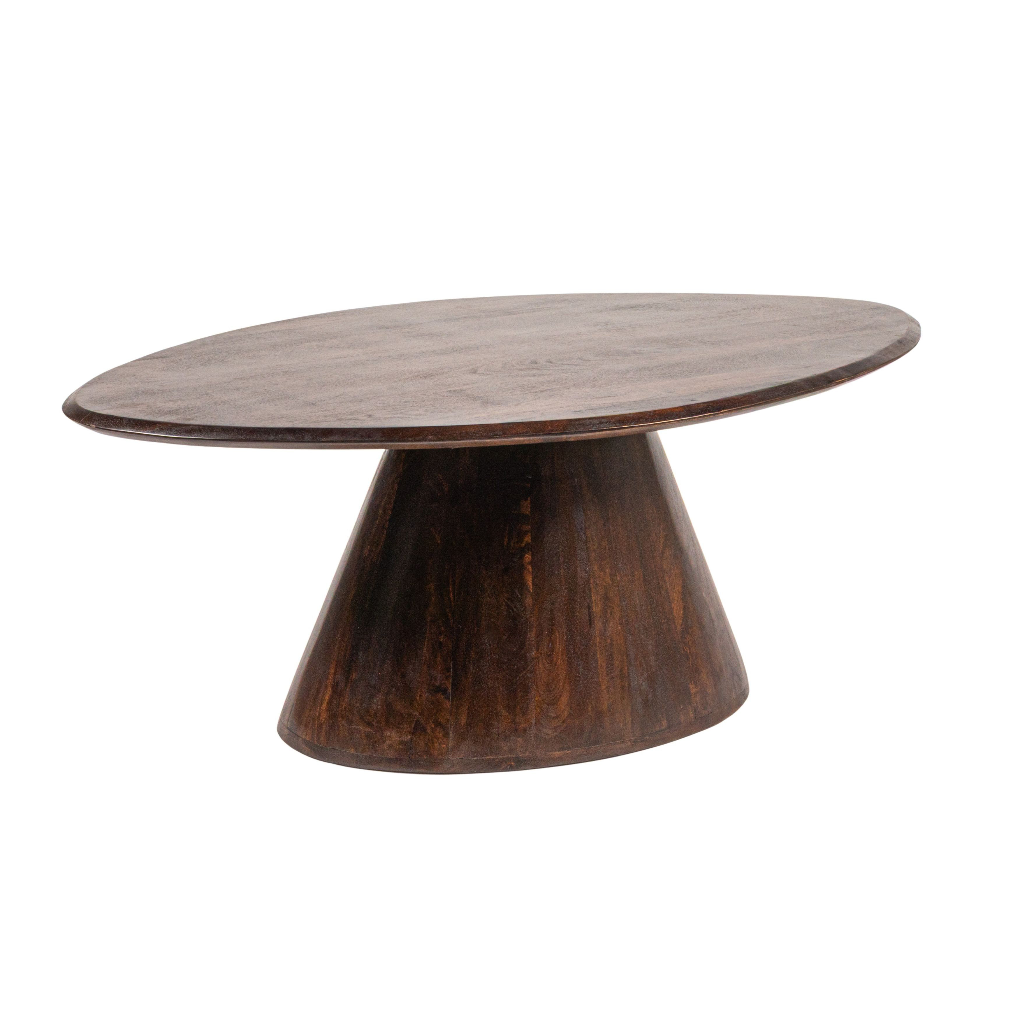 Rowena Interiors Asymmetrical Organic-Shaped Mango Wood Coffee Table ...