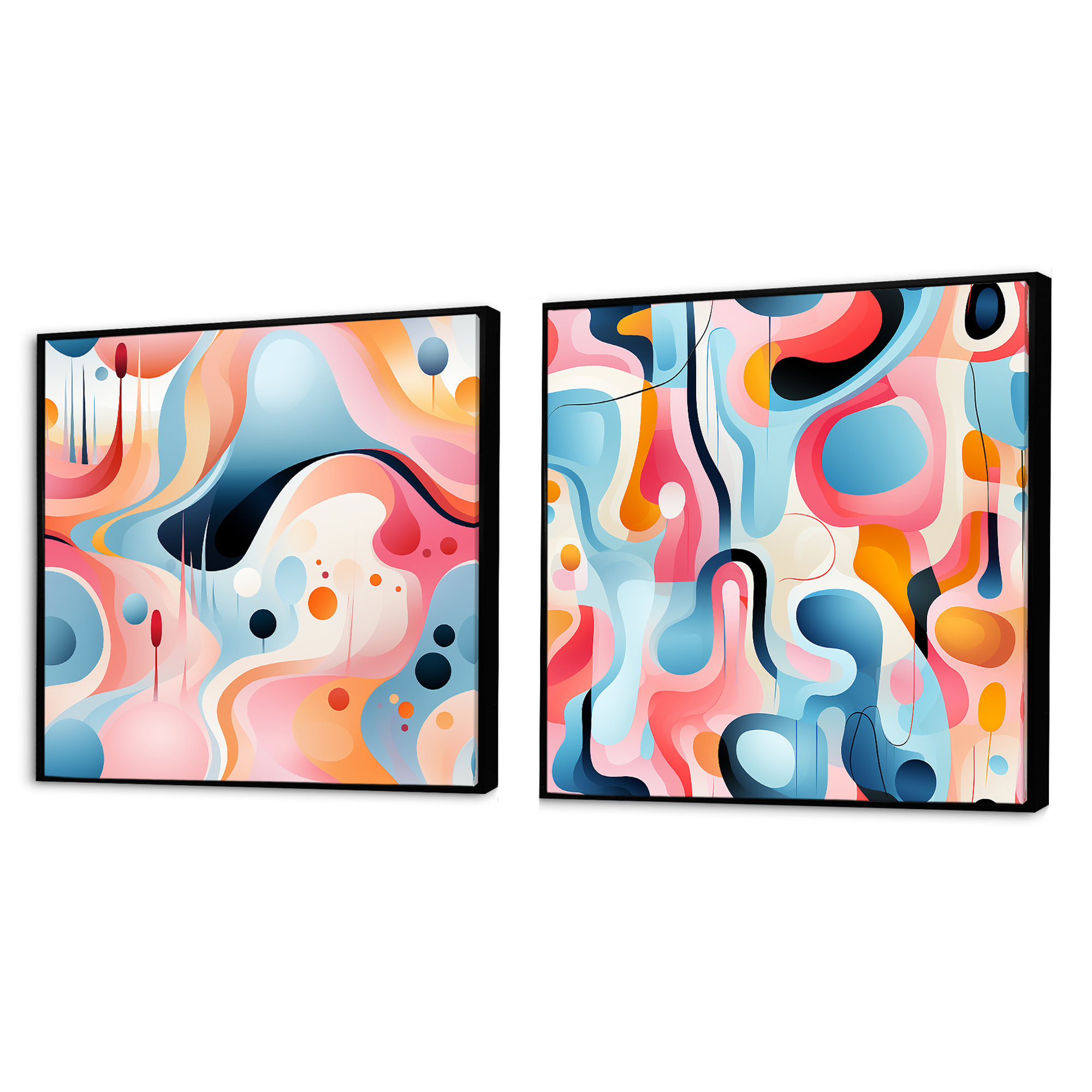 Design Art Pink Fusion Abstractions In Motion - Abstract Collages ...