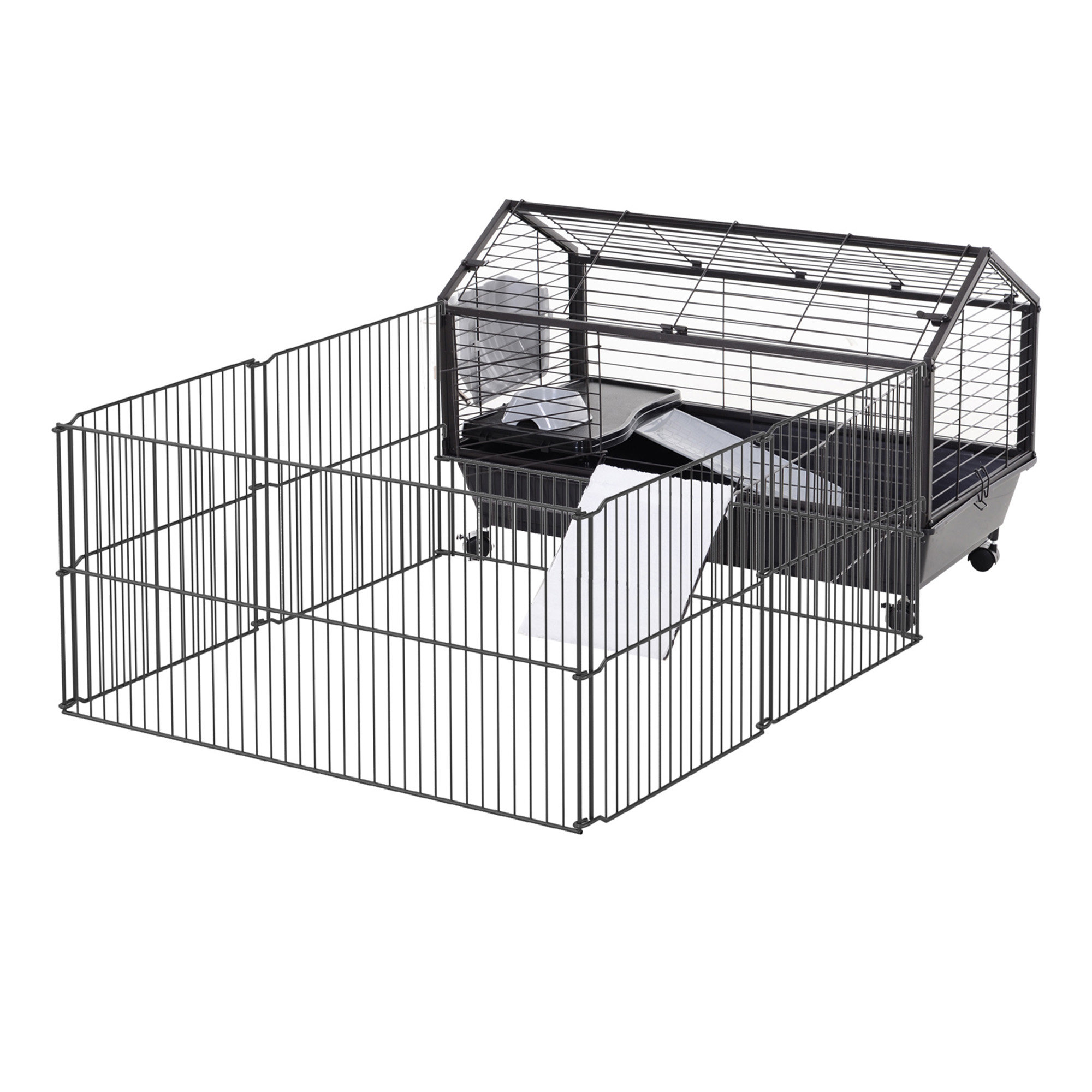 Ophelia & Co. Small Animal Playpen Cage W/ Rolling Caster | Wayfair