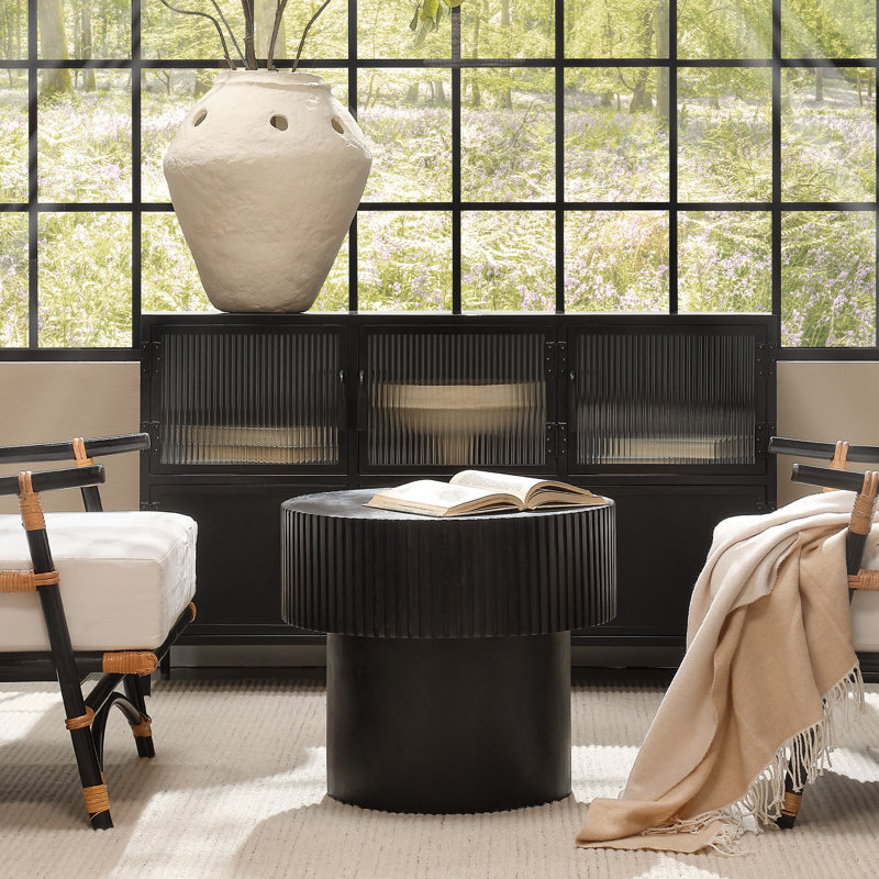 Jamie Young Company Notch Solid Wood Round Block End Table | Wayfair