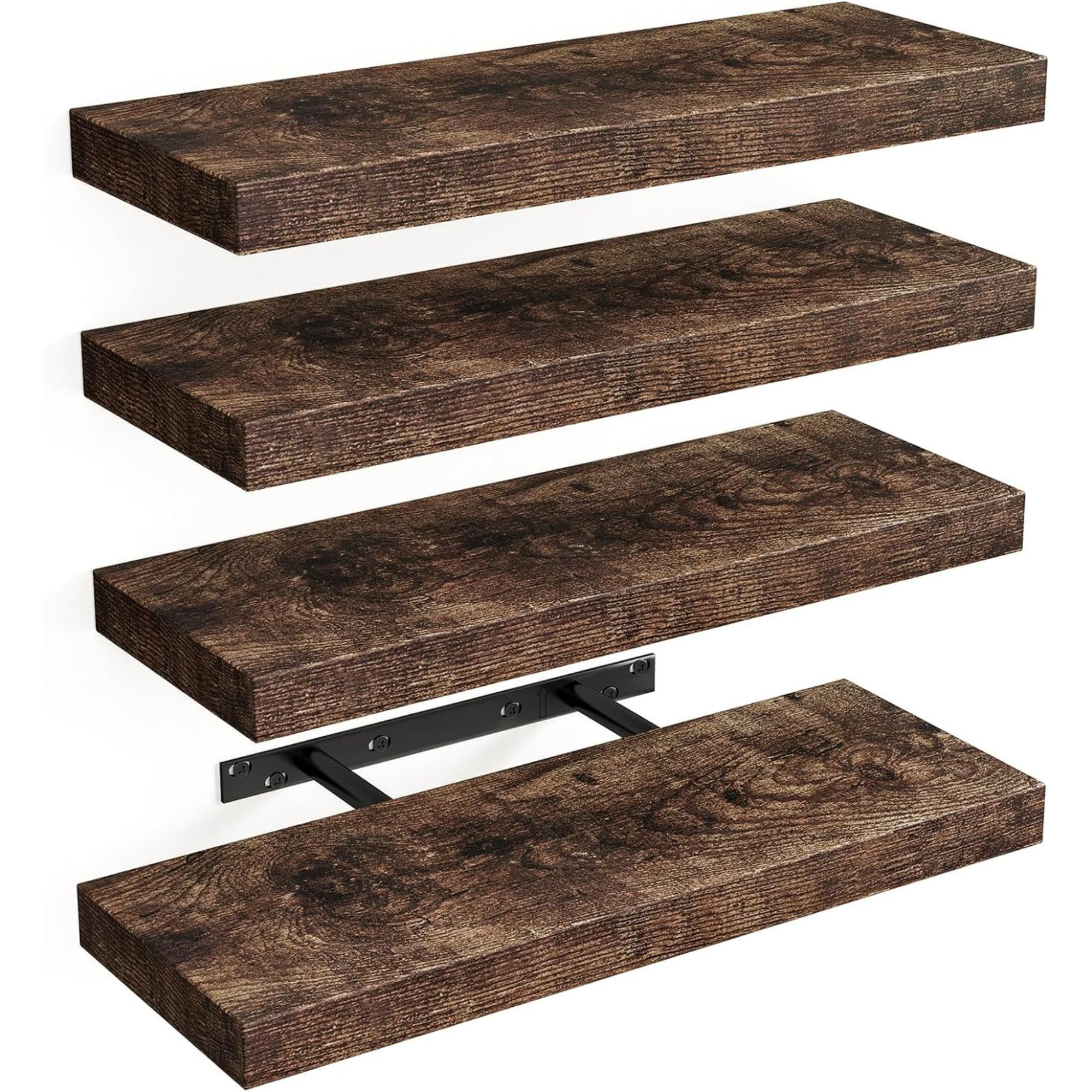 Millwood Pines Couser 4 Piece Wood Floating Shelf | Wayfair