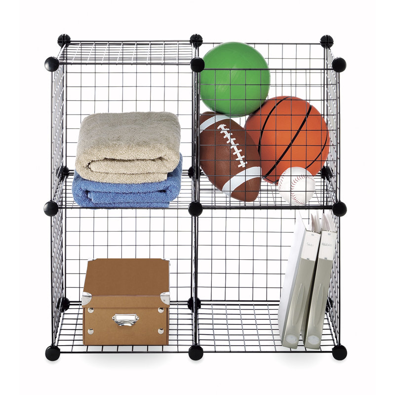 Whitmor, Inc 14.5" W Black Metal Storage Cube & Reviews | Wayfair