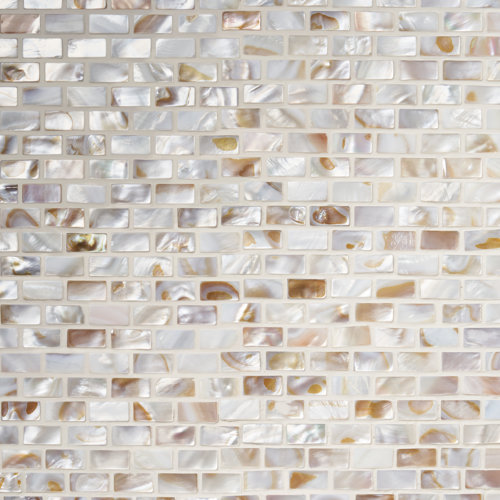 Bond Tile Baroque 0.25" x 0.75" Seashell Brick Joint Mosaic Wall Tile ...