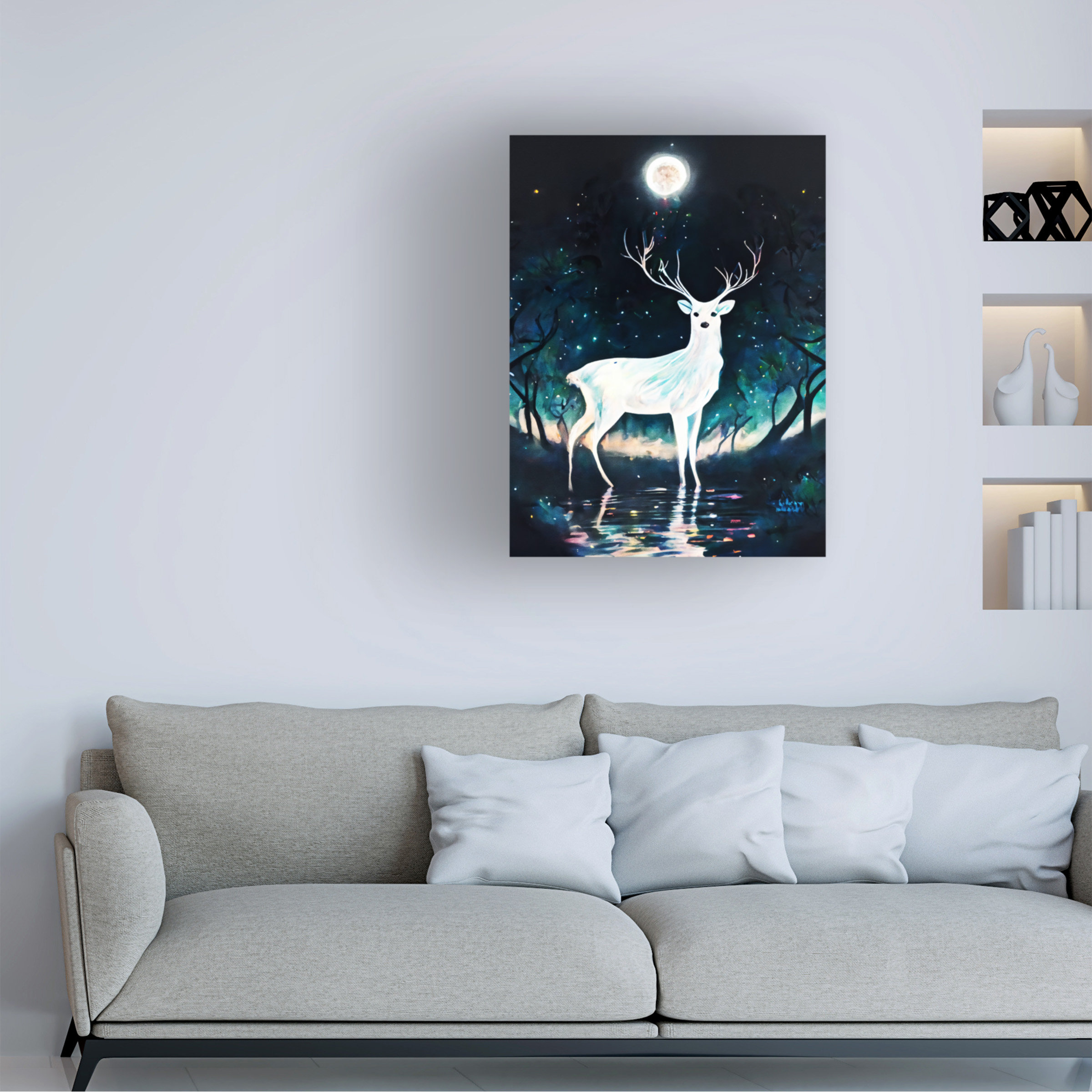 Trademark Fine Art Muh Asdar Paint Deer Canvas Art - Wayfair Canada