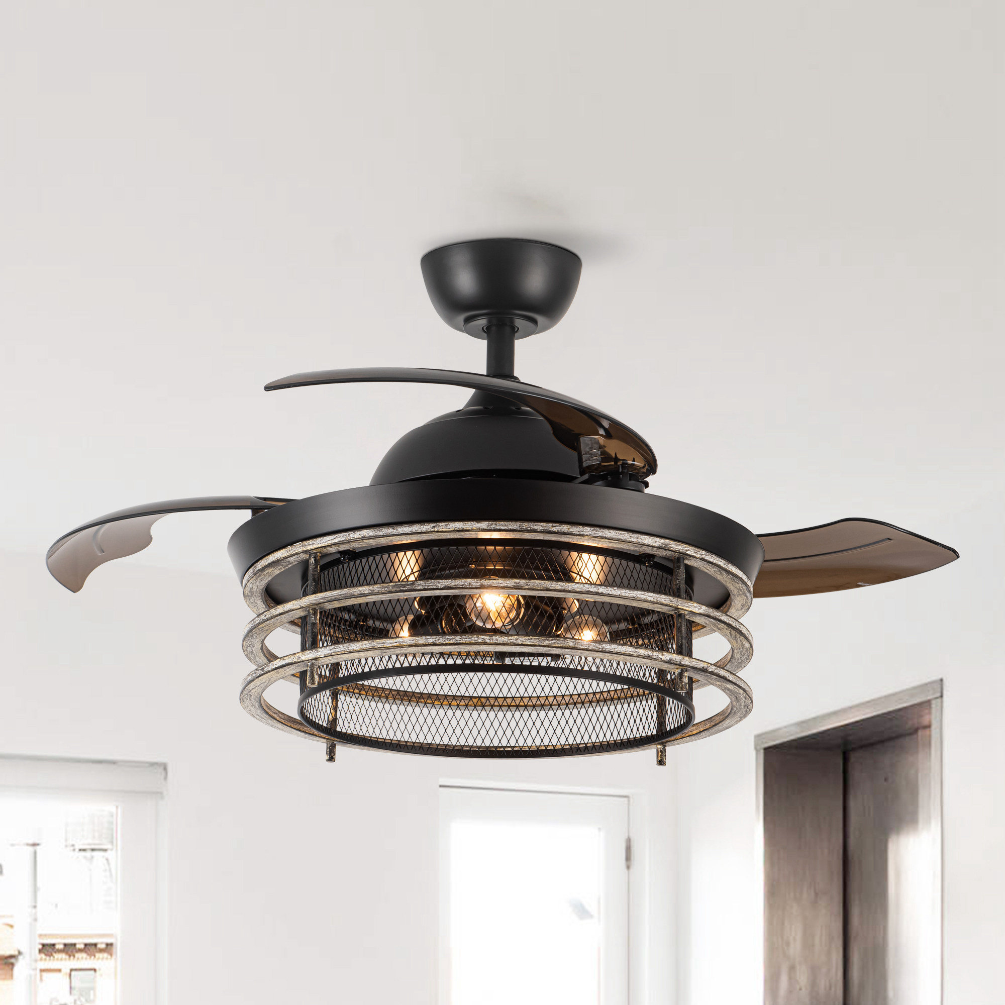 Trent Austin Design® Ventilateur de plafond à 3 pales rétractables de ...