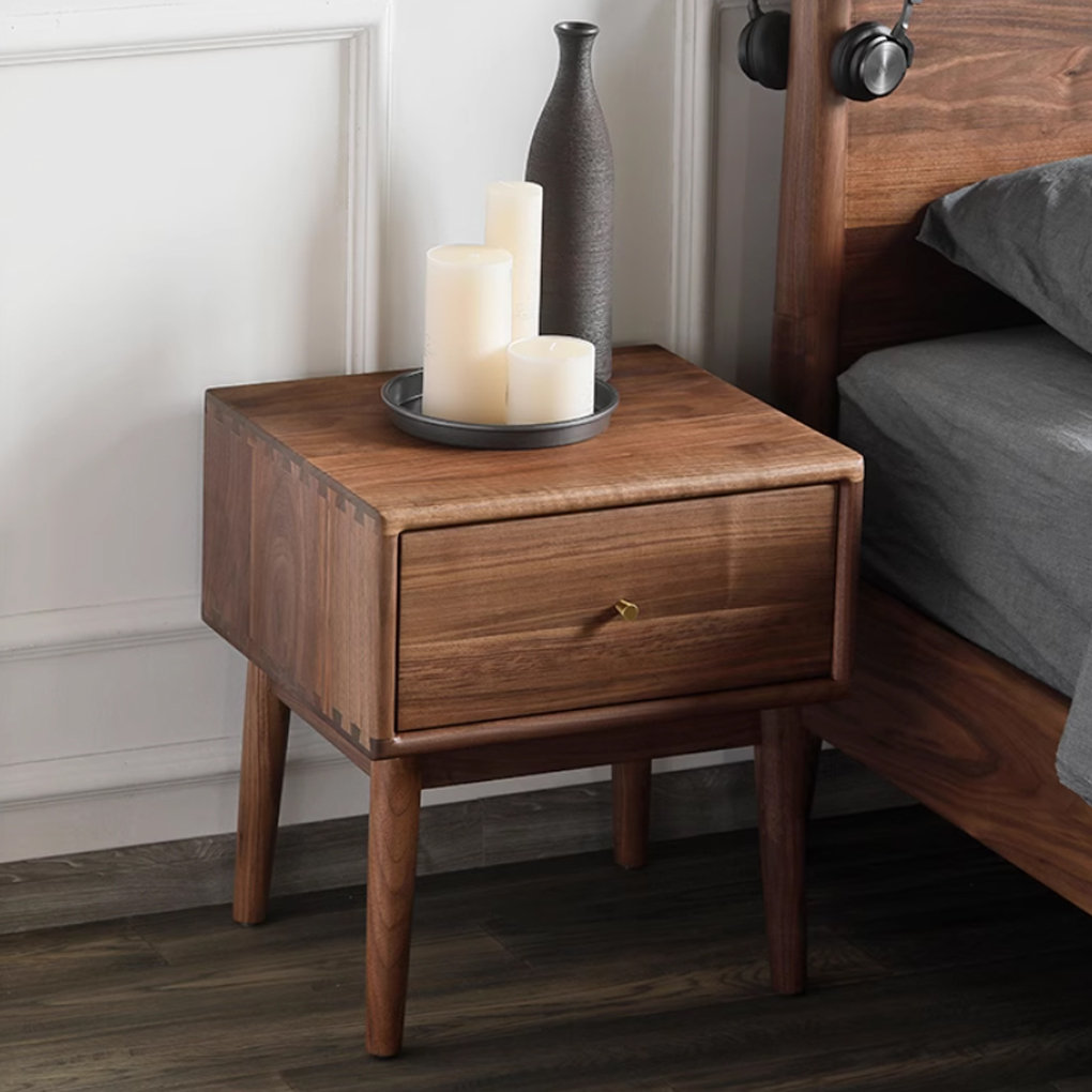 Cabinet l solid wood Simple Black Walnut Nightstand | Wayfair