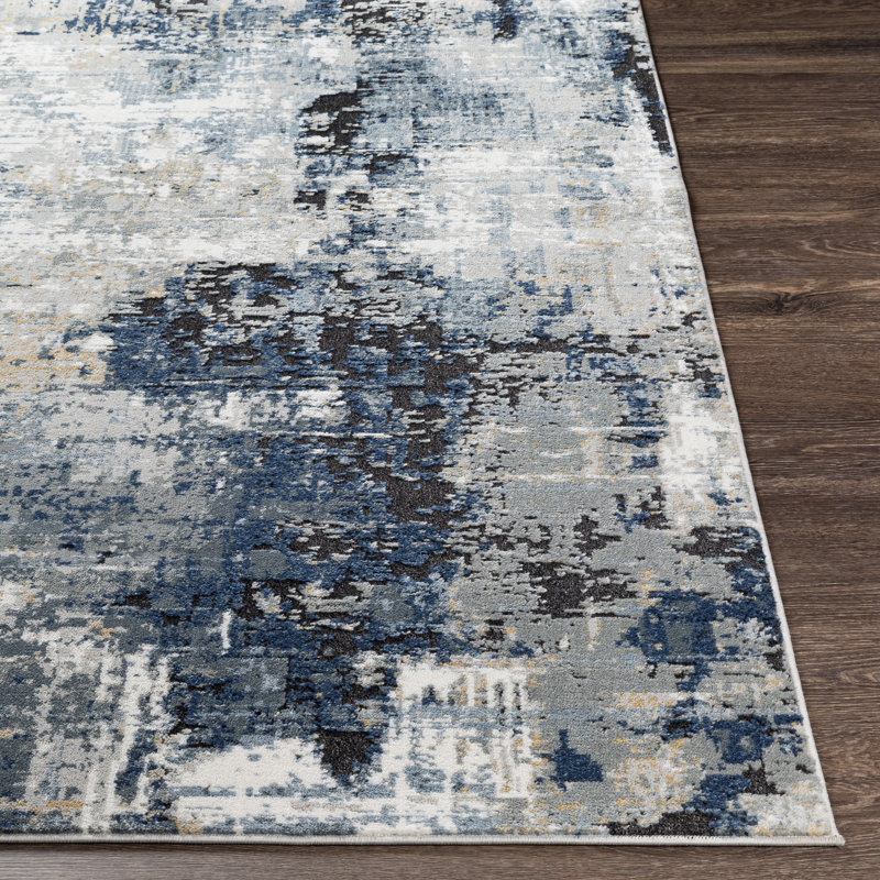 Trent Austin Design® Cosey Abstract Navy/Gray Area Rug & Reviews | Wayfair