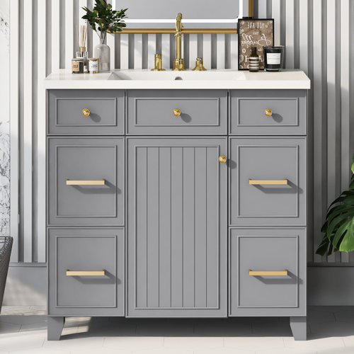 Wayfair | Gray Bathroom Vanities You'll Love in 2024