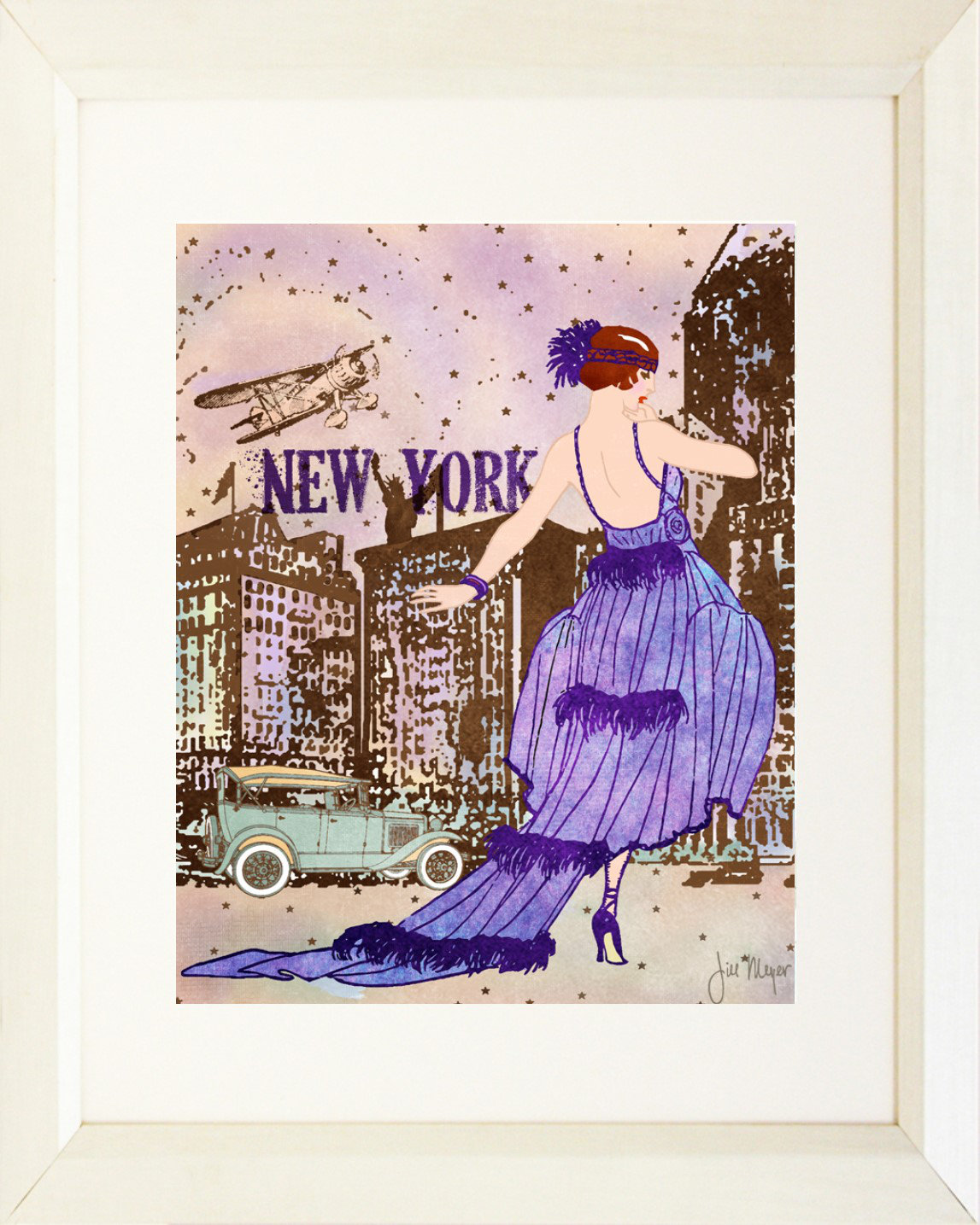 Buy Art For Less 'New York Diva' by Jill Meyer Framed Painting Print ...