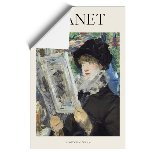 East Urban Home Woman Reading by Edouard Manet - No Frame Painting ...