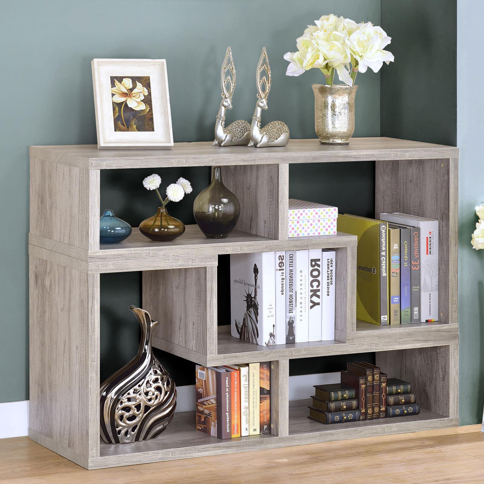 Latitude Run® Velma Convertible TV Console/Bookcase Cappuccino | Wayfair