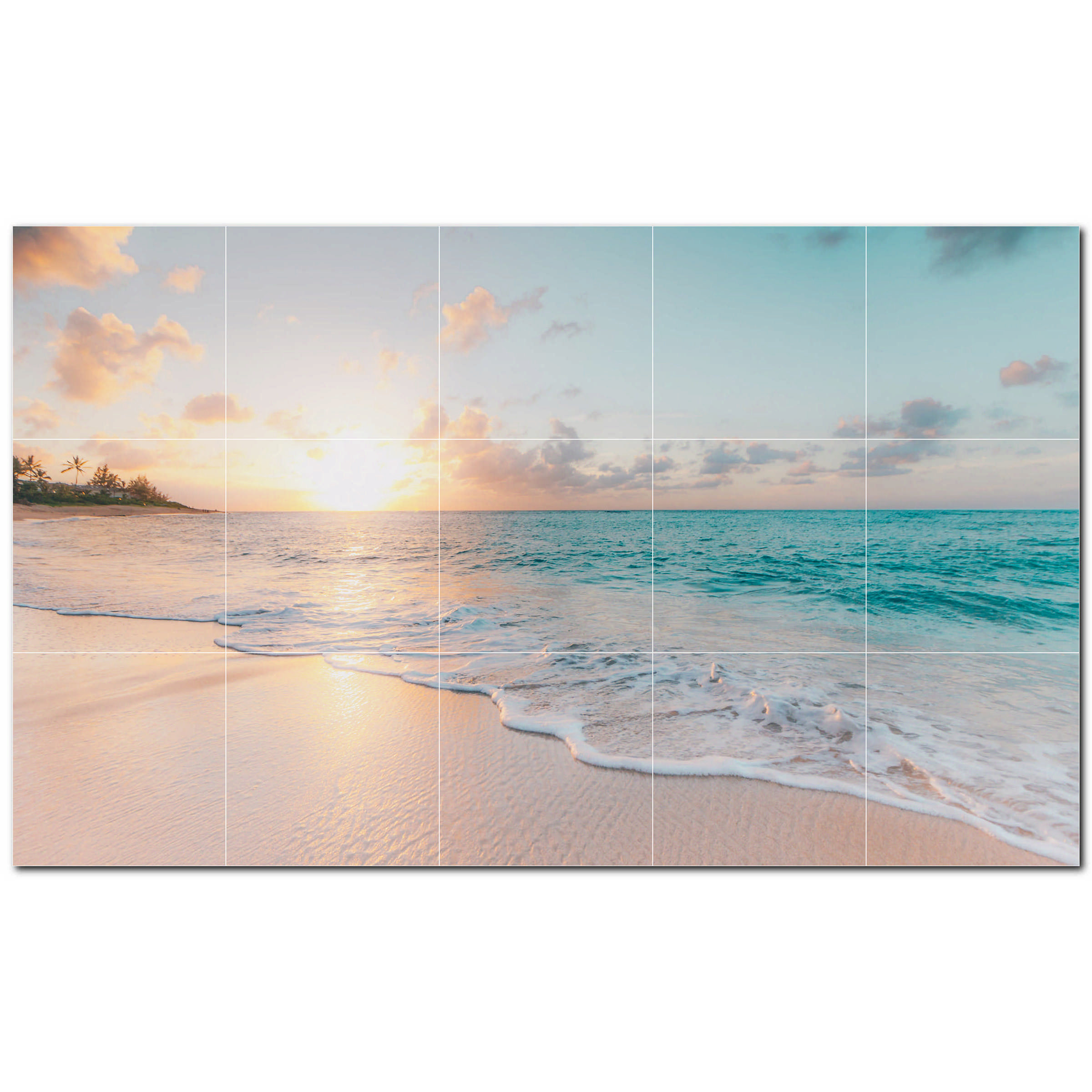 Picture-Tiles.com Sunset Photo 12'' x 12'' Satin Ceramic Decorative ...