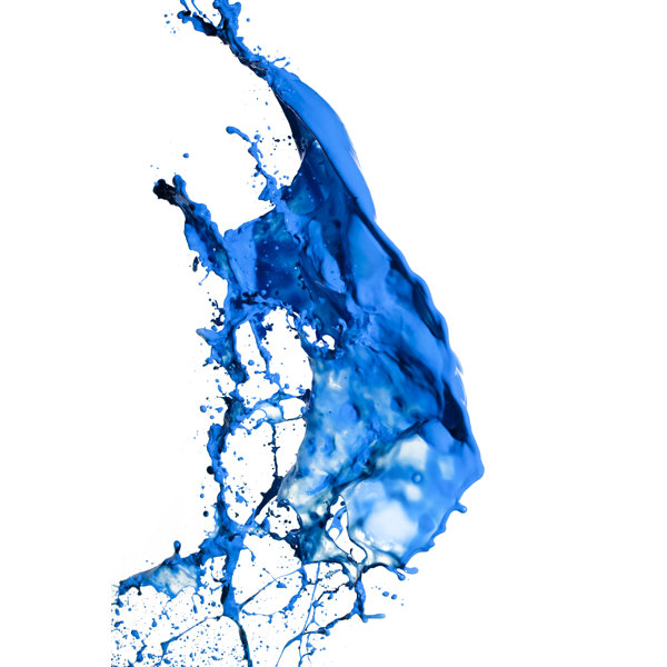 House of Hampton Blue Paint Splash by Portishead1 - Print | Wayfair.co.uk