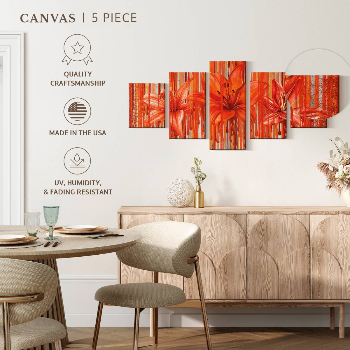 Latitude Run® Lilies Paint Drip | Wayfair
