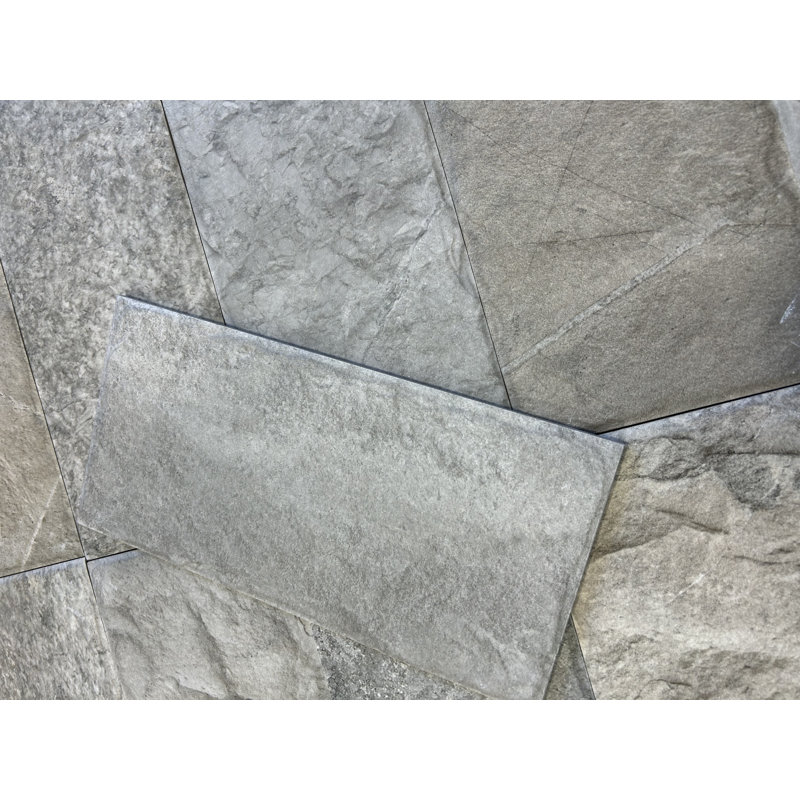 SB TILE AND STONE Sassone 6" x 12" Porcelain Stone Look Subway Wall ...