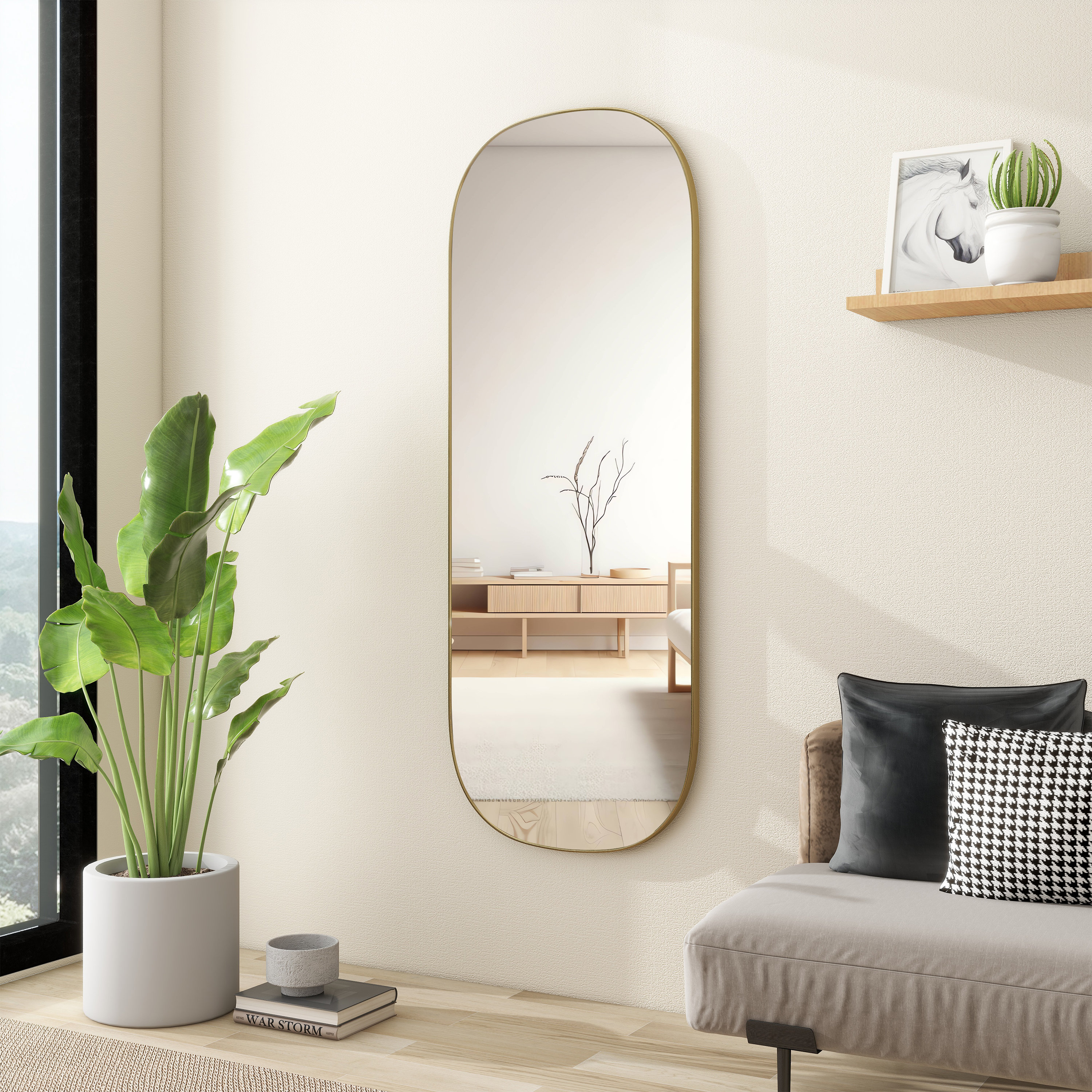 Latitude Run® Ashane Oval Metal Wall Mirror & Reviews - Wayfair Canada