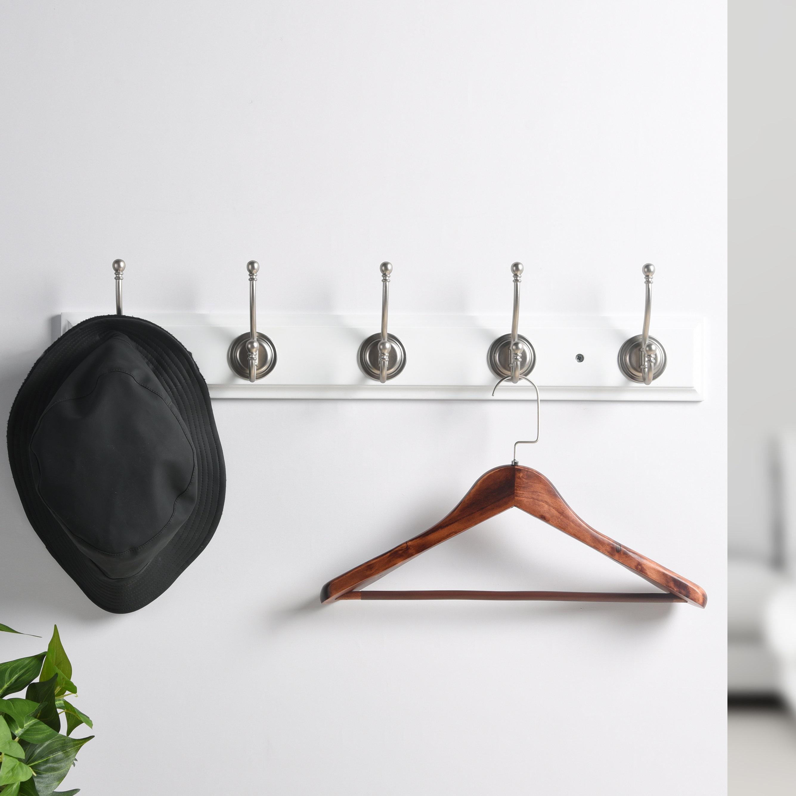 Charlton Home® Etzel Wall 5 - Hook Wall Mounted Coat Rack & Reviews ...