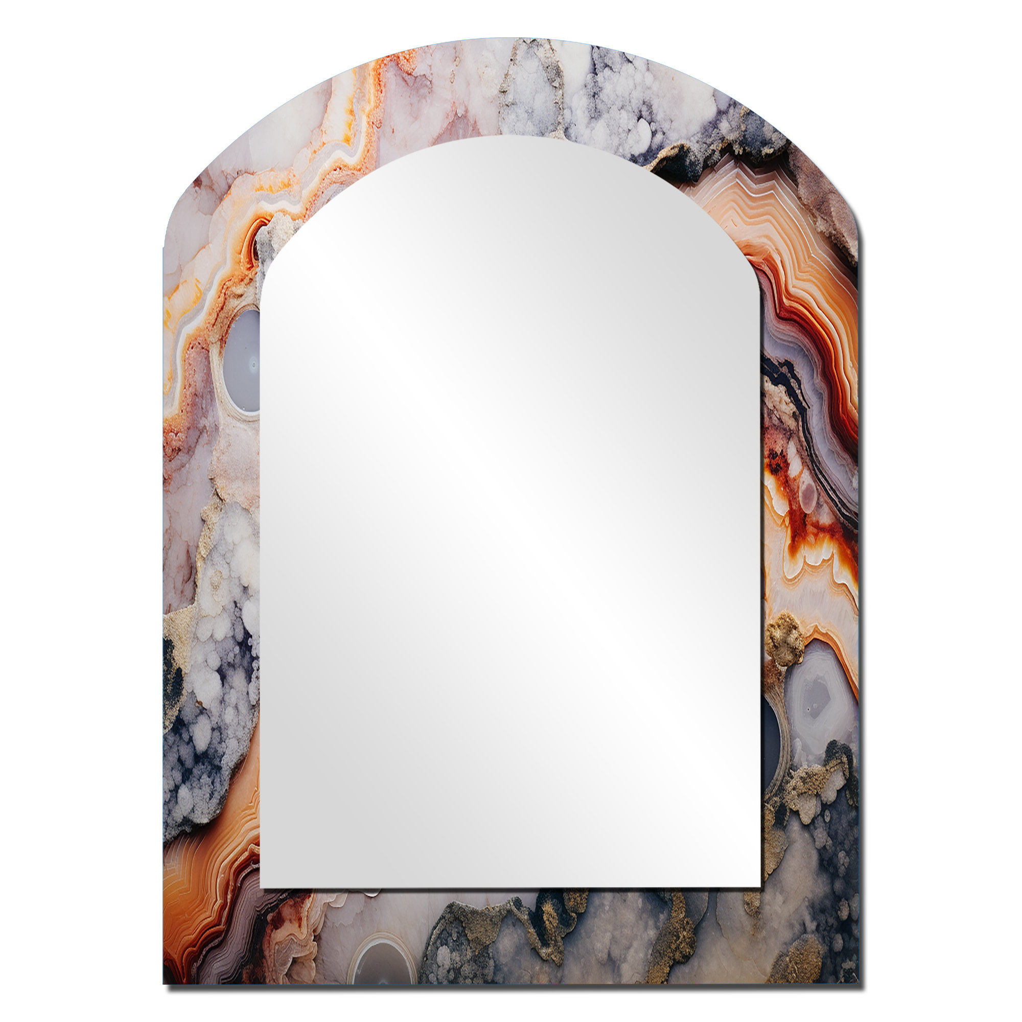 Dakota Fields Beige And Peach Stone Geode Simplicity - Stone Geode Arch ...