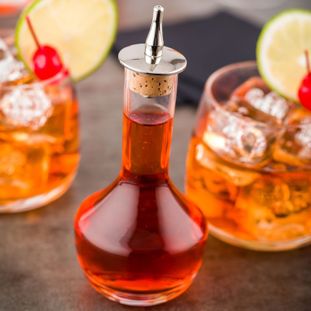 Prep & Savour Finley Bar Lux 4 Oz Glass Modern Style Bitters Bottle ...