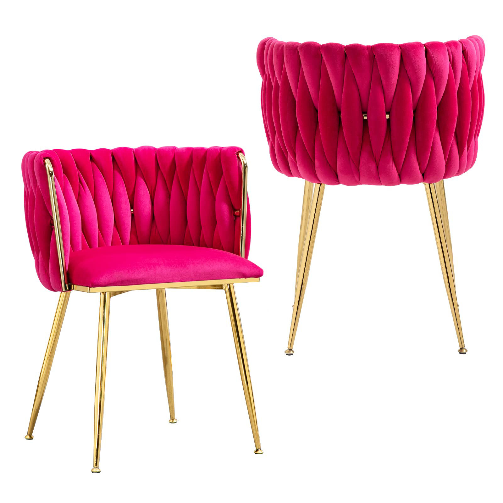 Everly Quinn Alarriah Velvet Dining Chairs Mid Century Modern Chairs ...