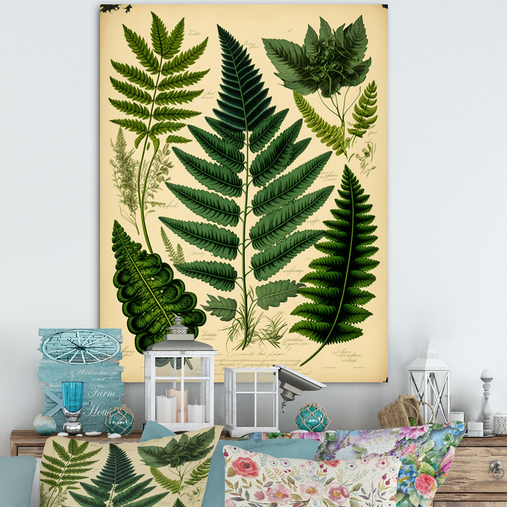 Bay Isle Home™ Fern On Retro Victorian Chart VII - Floral Ferns Wall ...