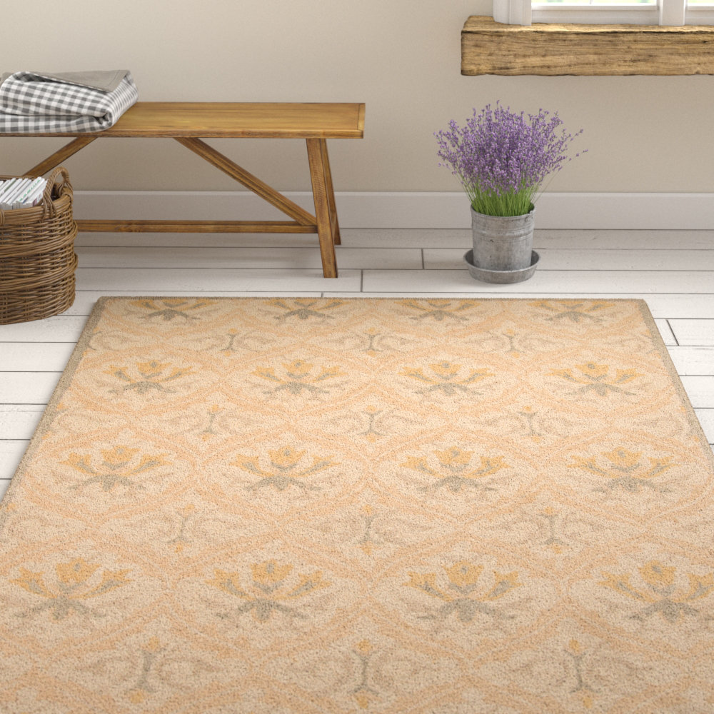 Lark Manor™ Annechien Handmade Tufted Wool Beige Rug | Wayfair