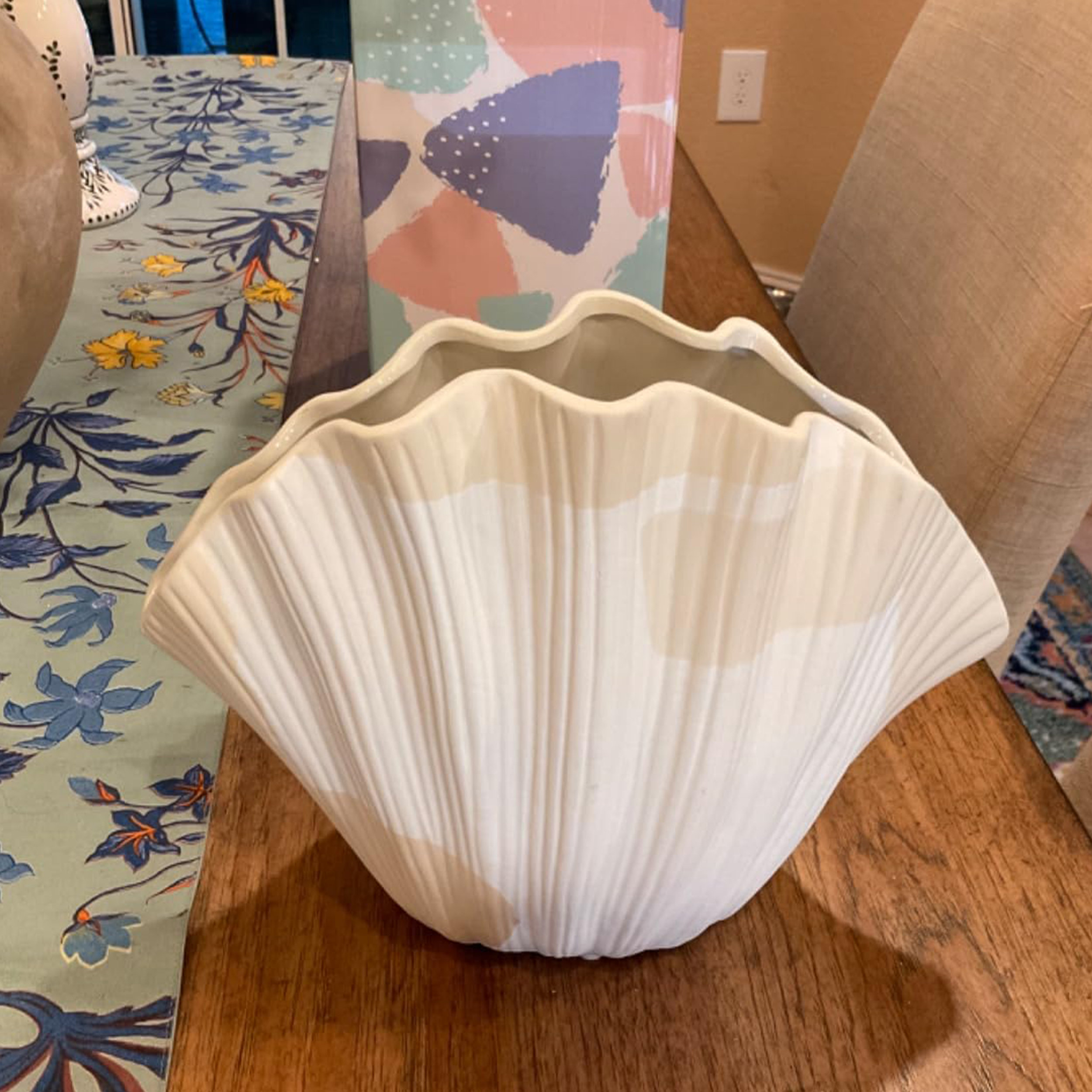 Rosecliff Heights 2 Pack Coastal Shell-Shaped Ceramic Vase for Living ...