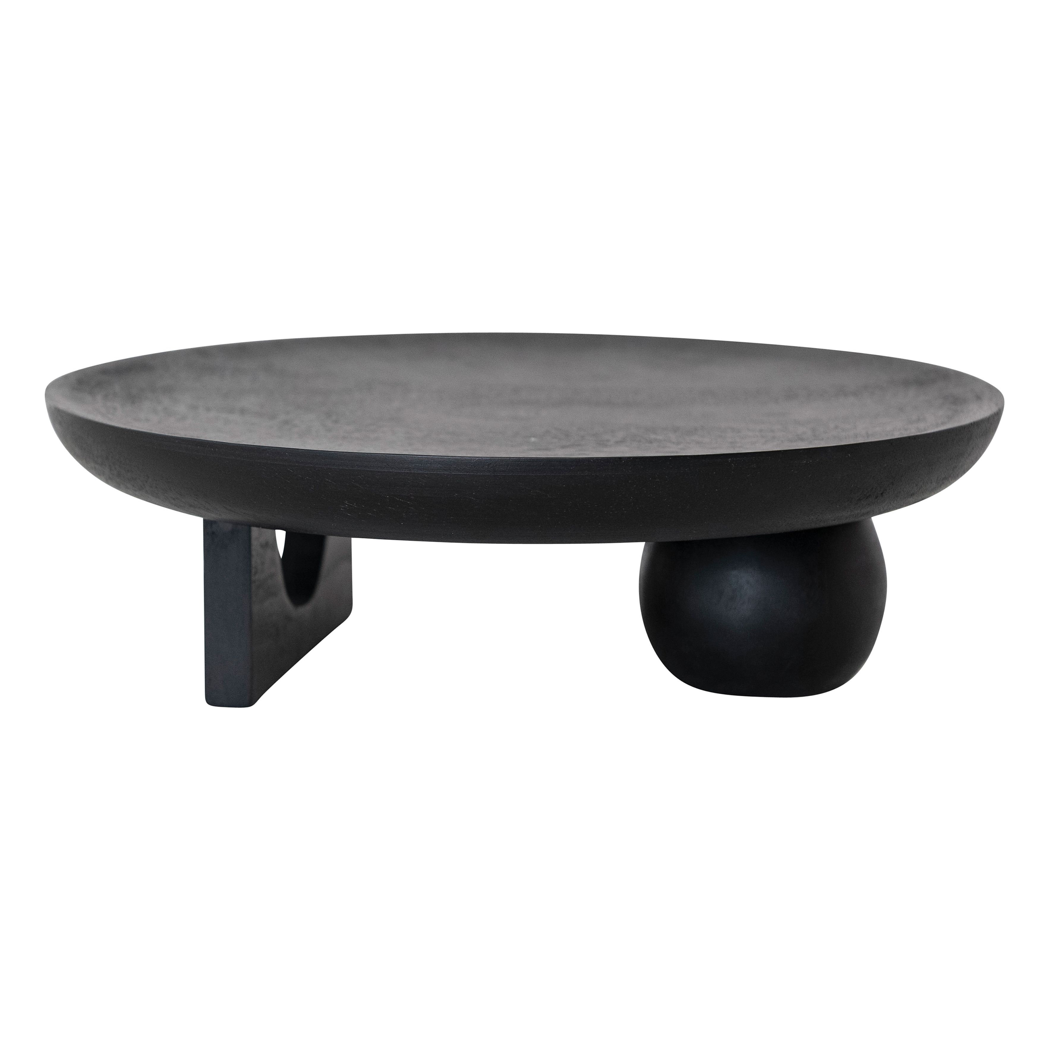 AllModern Mango Wood Footed Tray With Abstract Shaped Feet | AllModern