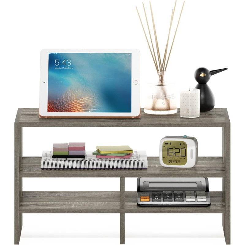 Gracie Oaks Kimberlyn Desk Top Organizing Shelf Bookcase, French Oak ...