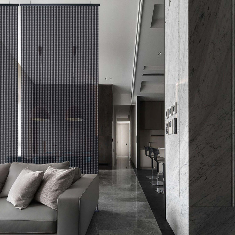 Symple Stuff Adessa Hanging Room Divider Panel, Sheer Semi Privacy ...