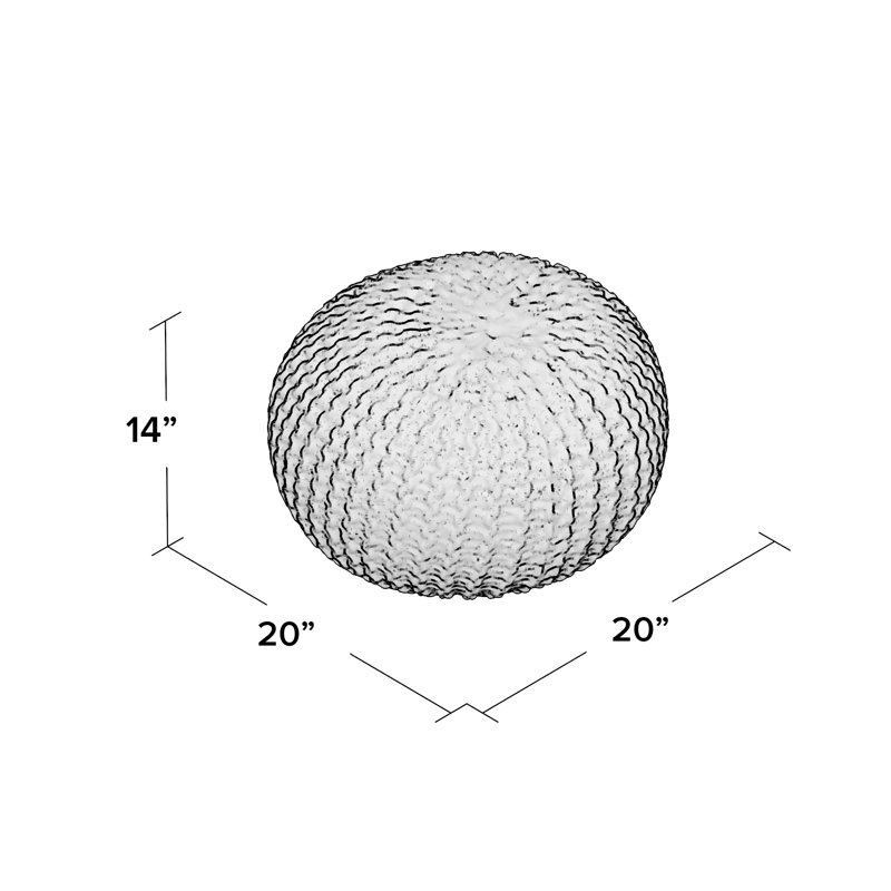 Mistana™ Grimes 20" Wide Round Pouf & Reviews | Wayfair