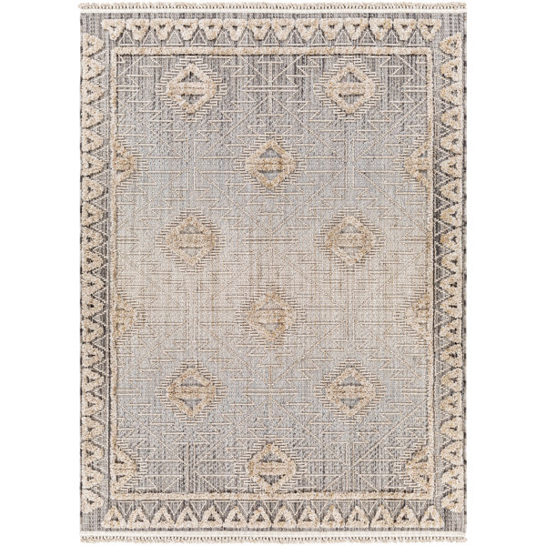 The Twillery Co.® Howden Moroccab Gray/Biege Area Rug & Reviews | Wayfair