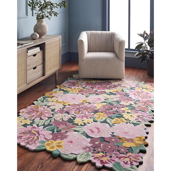 House of Hampton® Jaquasia Hand Tufted Floral Rug | Wayfair