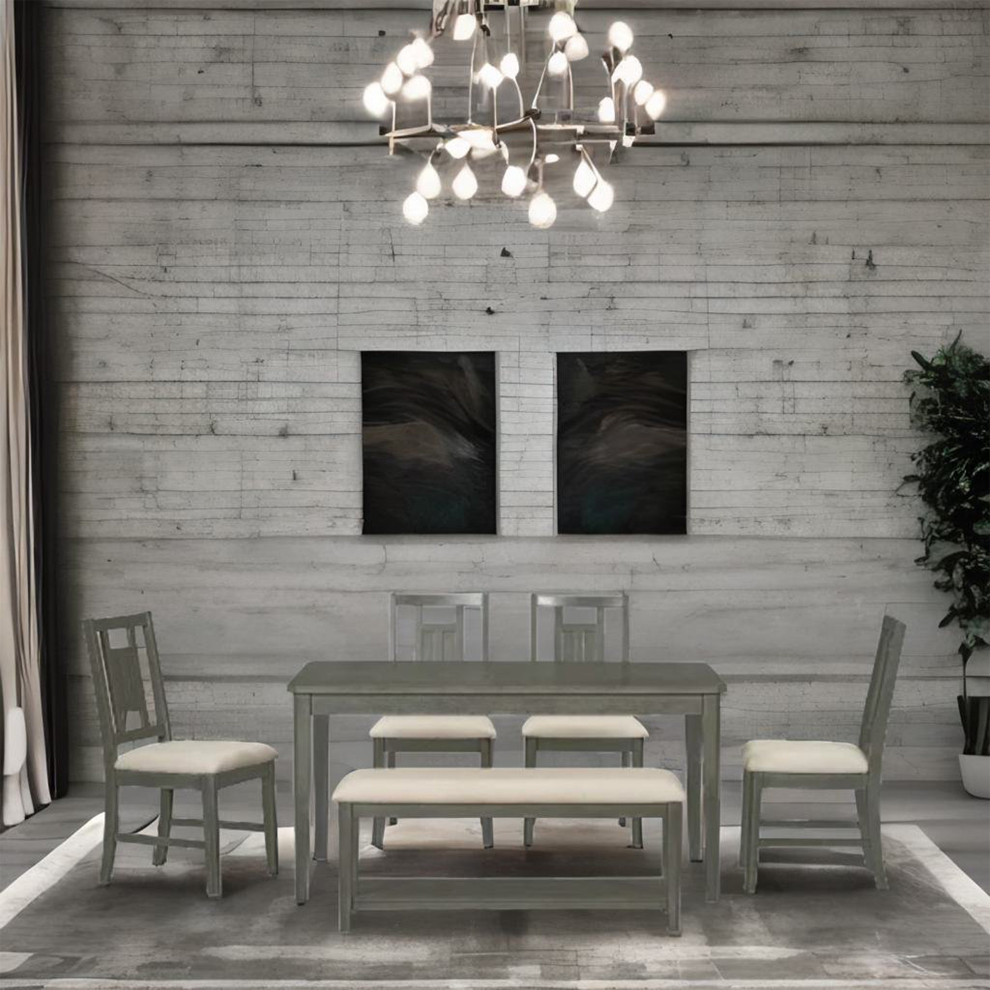 Red Barrel Studio® Shaelen Rectangular 42'' L x 60'' W Dining Set | Wayfair