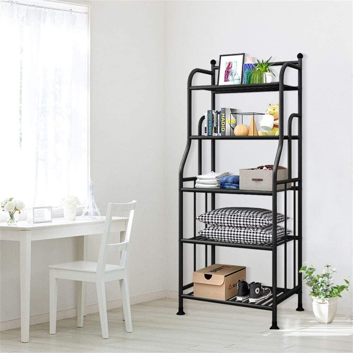 Rebrilliant Shelving Unit Bakers Rack Metal Storage Shelves Laundry ...