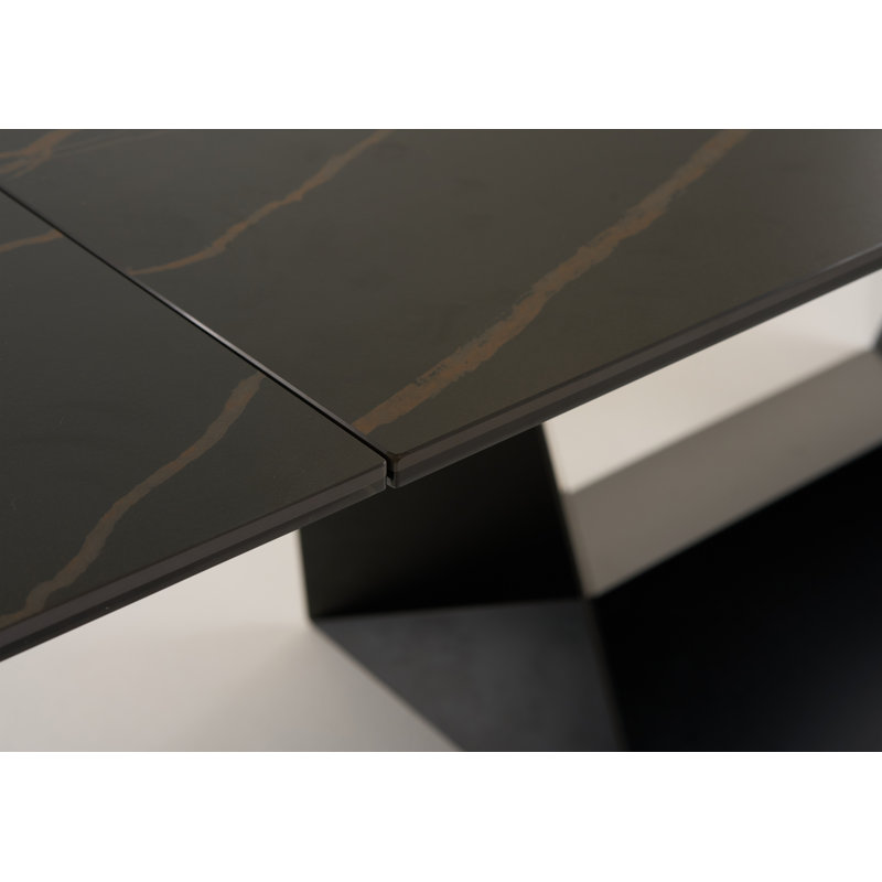 VIG Furniture Baldwin - Modern Black Ceramic & Black Metal Extendable ...