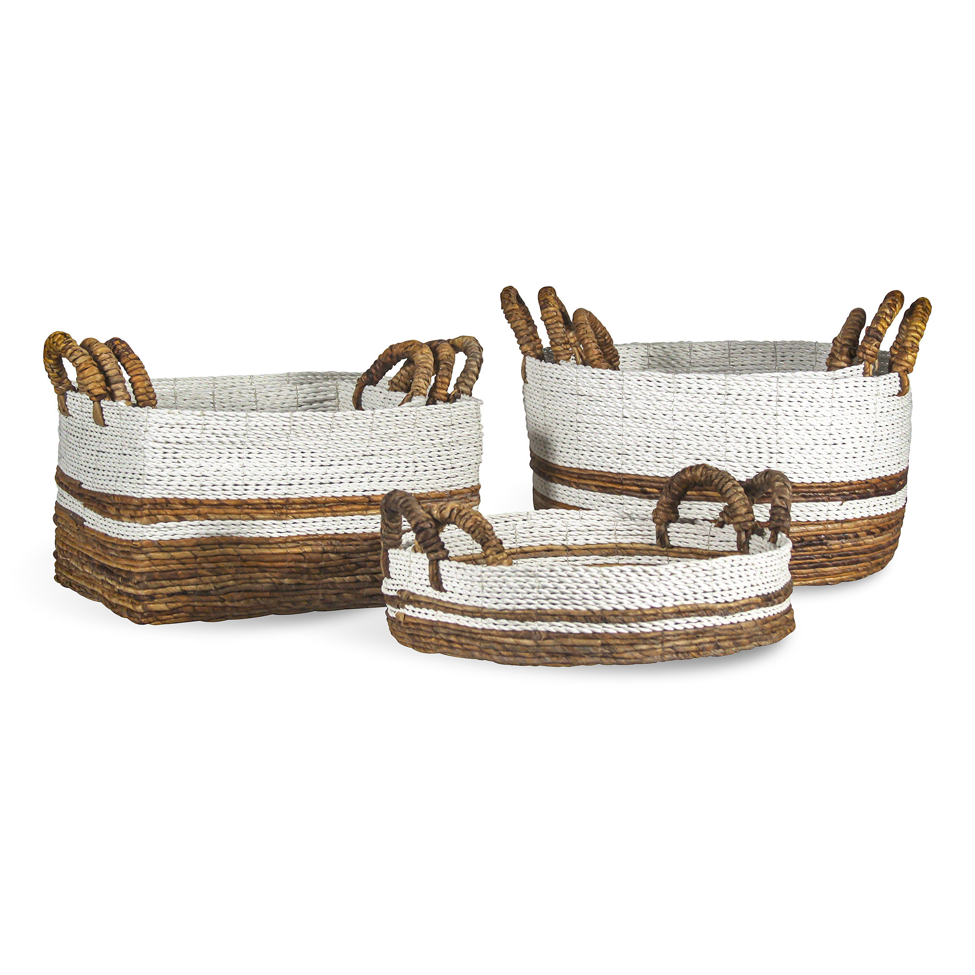 Ibolili Banana Leaf Wicker Basket | Wayfair