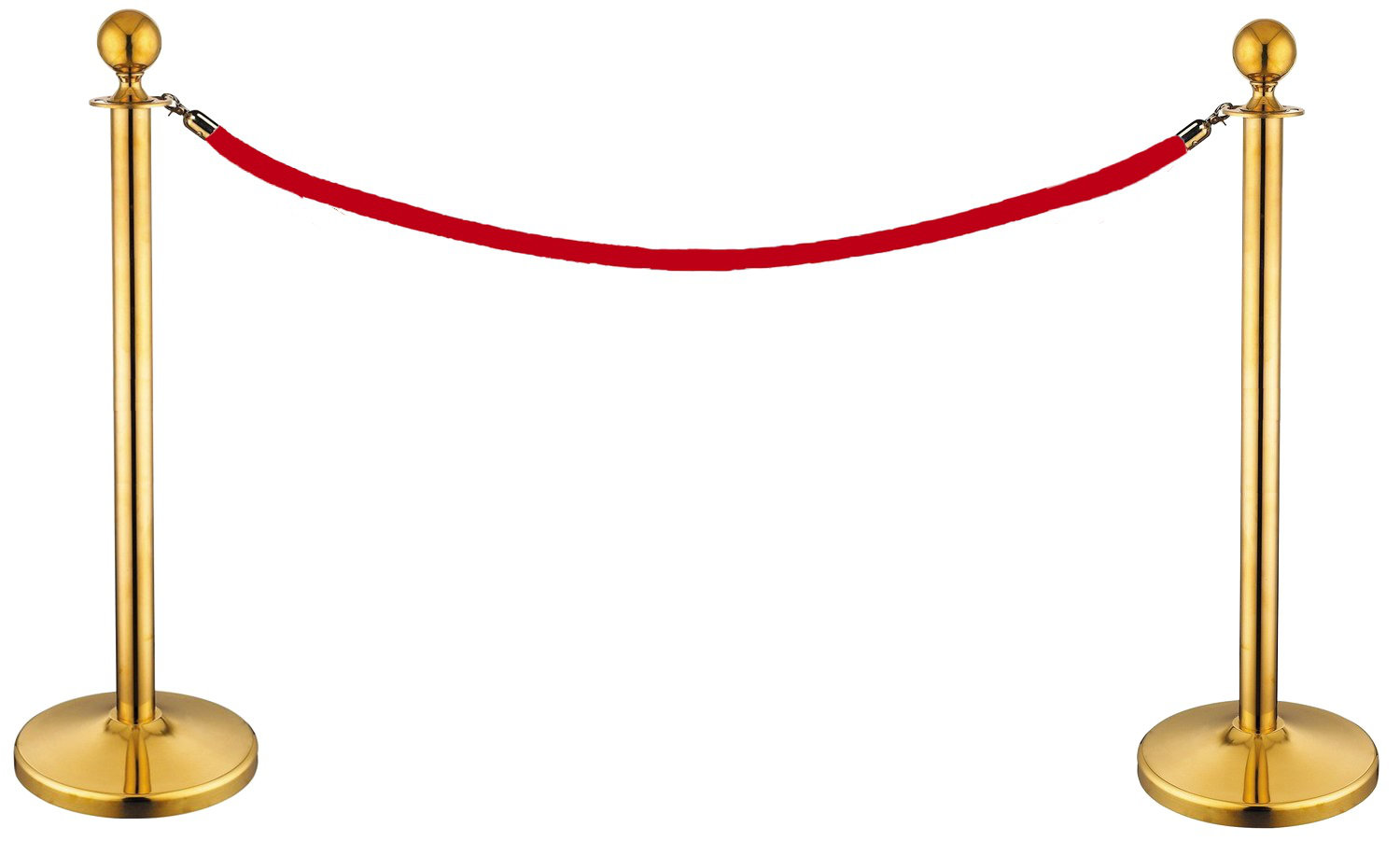 FixtureDisplays Crowd Control Stanchion Queue Barrier Post Gold Crown 2 ...