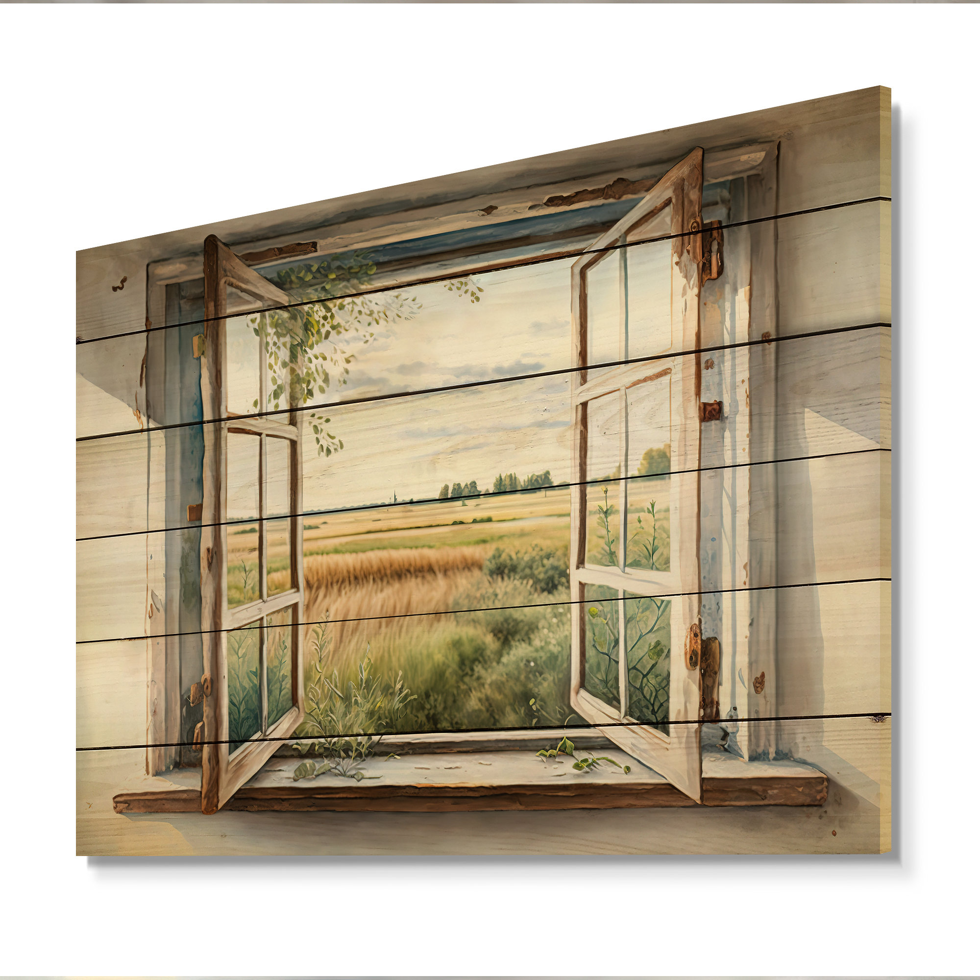 August Grove® Window To Landscape Views IV - Unframed Print on Wood ...