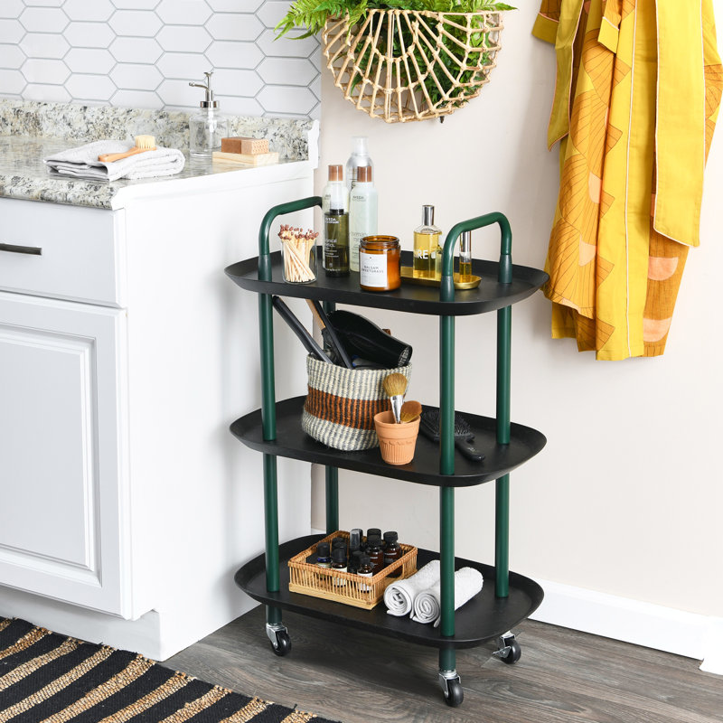 Ebern Designs Alline Metal Bar Cart & Reviews | Wayfair