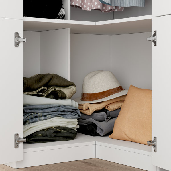 Latitude Run® L-Shaped Corner Wardrobe For Your Bedroom & Reviews ...