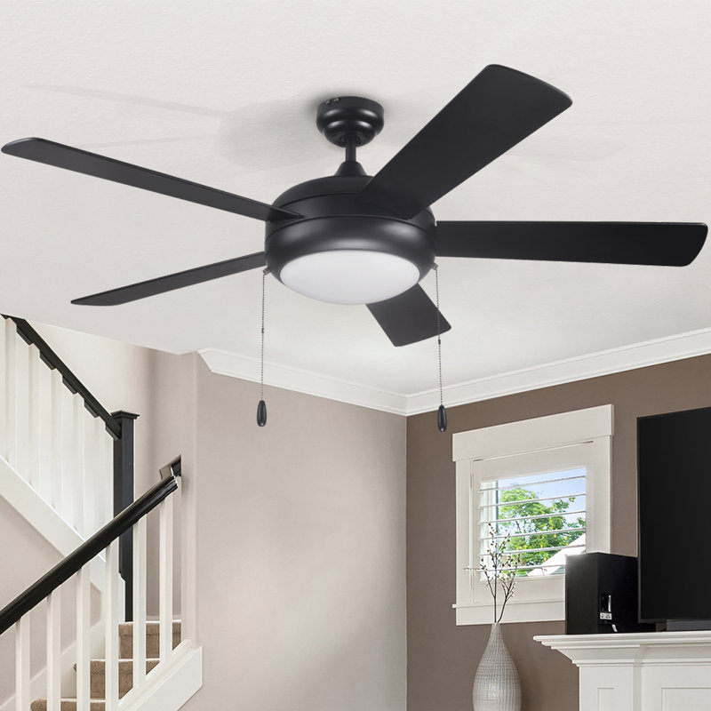 Latitude Run® 52" Delene 5 - Blade Standard Ceiling Fan with Pull Chain ...