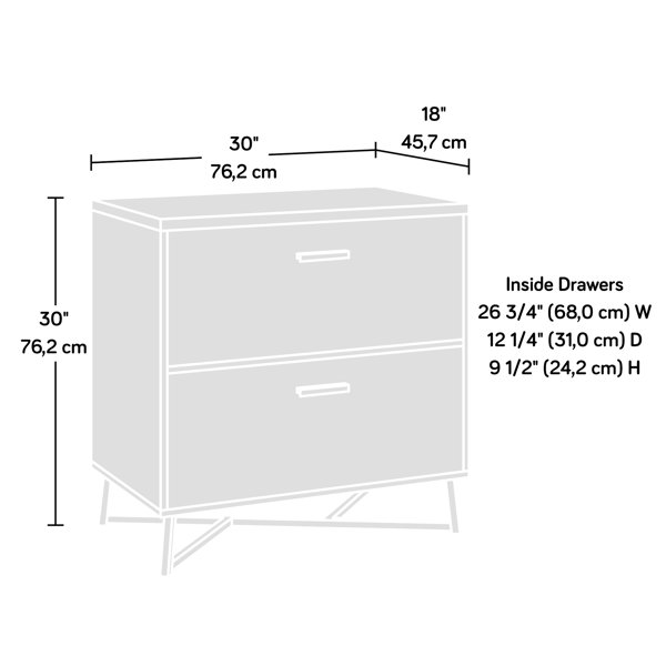 Latitude Run® Lateral File, Dark Walnut Colorway, Modern Style File ...
