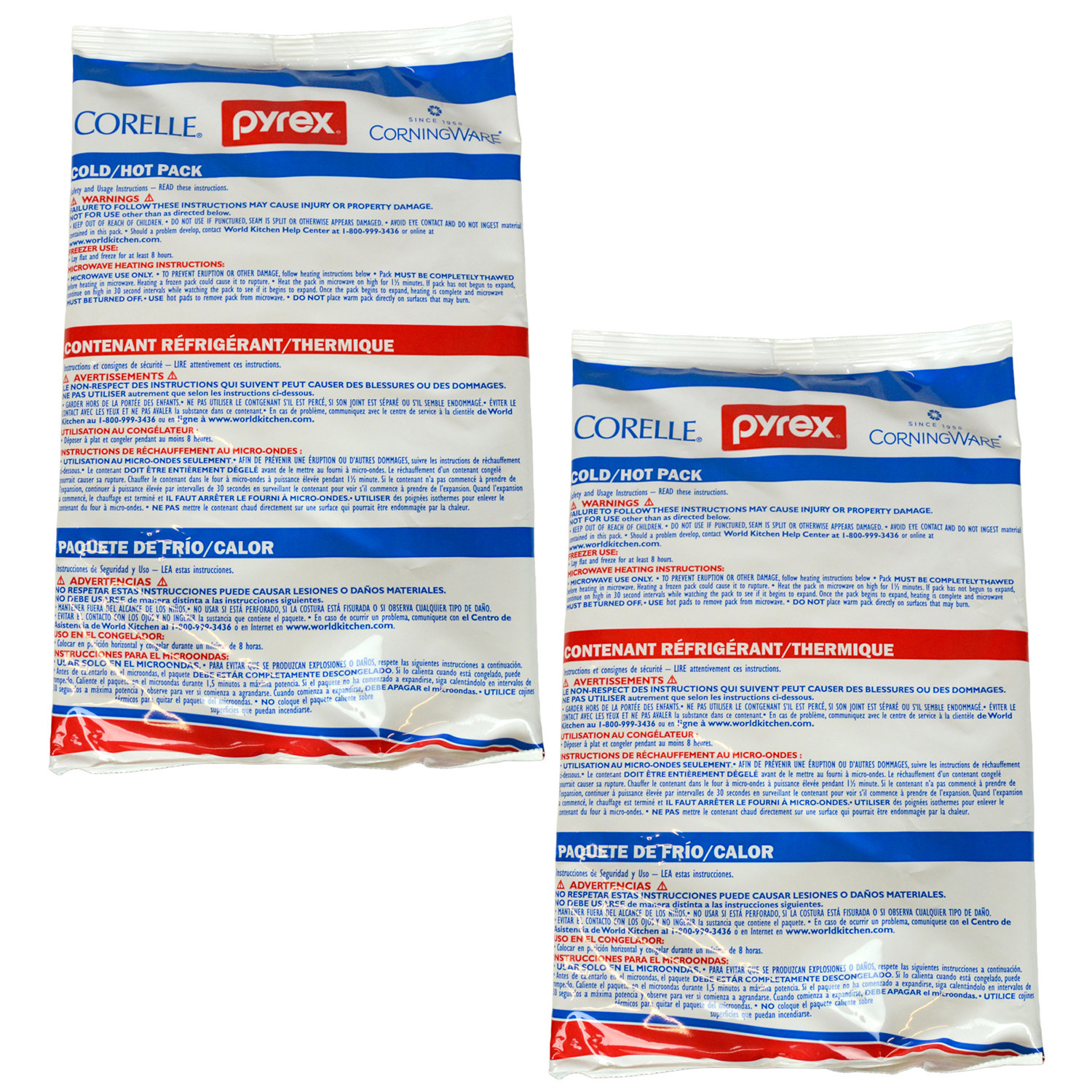 Pyrex 1122295 Large Cold/Hot Pack (2-Pack) | Wayfair
