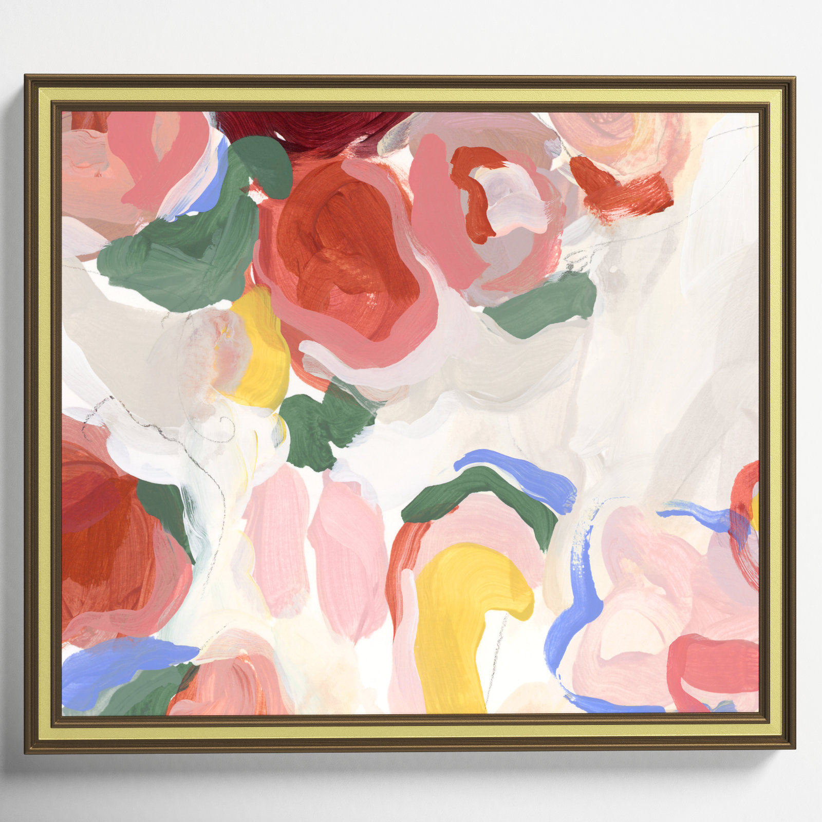 Birch Lane™ Pastel Flowers I by Isabelle Z - Picture Frame Painting ...