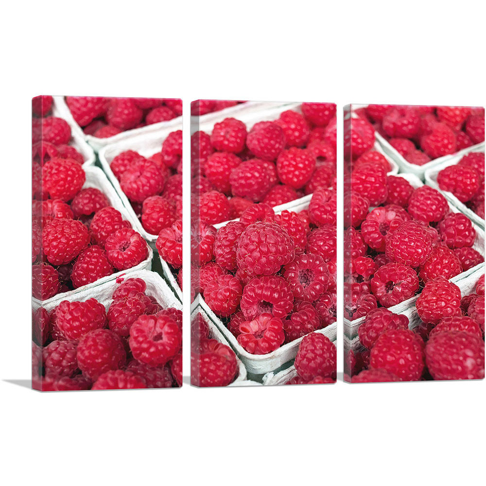 ARTCANVAS Raspberries In Box Home Decor Canvas Art Print - Wayfair Canada