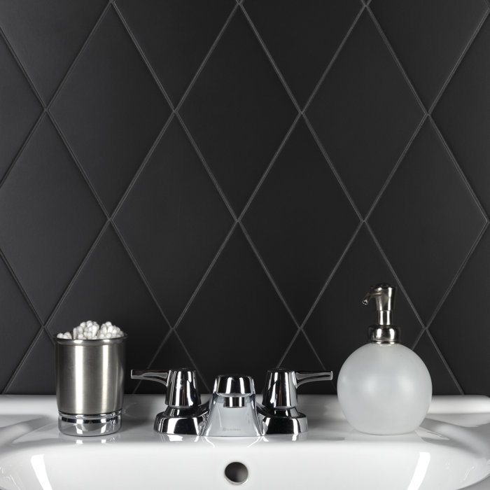 Merola Tile Rhombus Smooth 6" x 10" Porcelain Wall & Floor Tile ...