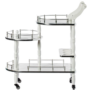 Rosdorf Park Grasso Wood Bar Cart & Reviews | Wayfair