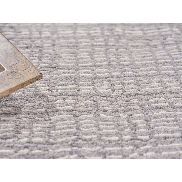 Exquisite Rugs Alpine Handmade Handloomed New Zealand Wool Gray/Ivory ...